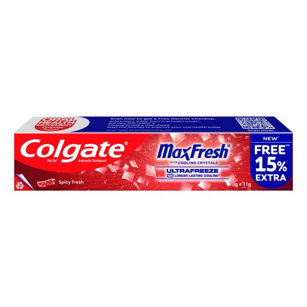 Colgate MaxFresh with Cooling Crystals Toothpaste - Spicy Fresh 70 gm ...