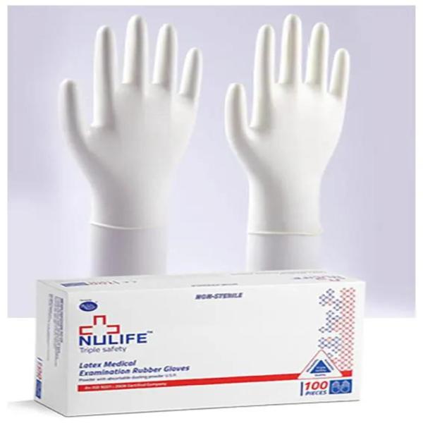 Nulife Triple Safety Latex Medical Examination Rubber Gloves 100's ...