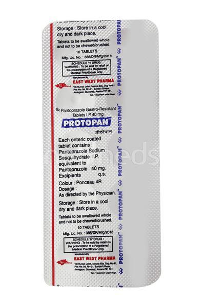 Buy Protopan 40mg Tablet 10'S Online at Upto 25% OFF | Netmeds