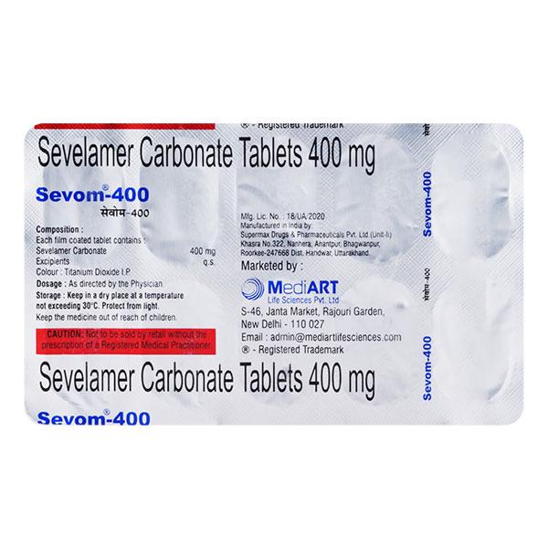 Buy SEVOM 400 Tablet 10's Online at Upto 25% OFF | Netmeds
