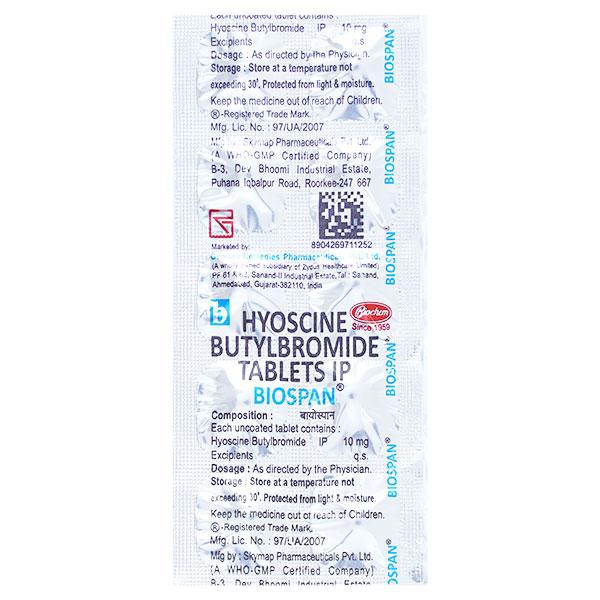 Buy BIOSPAN Tablet 10's Online at Upto 25% OFF | Netmeds