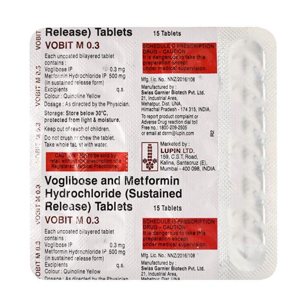 Vobit M 0.3mg Tablet 15'S : Price, Uses, Side Effects | Netmeds