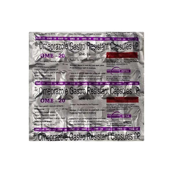 OME 20mg Capsule 15's Price, Uses, Side effects, Substitutes | Netmeds