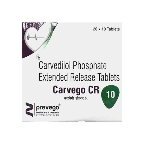 Buy CARVEGO CR 10 Tablet 10's Online | Netmeds