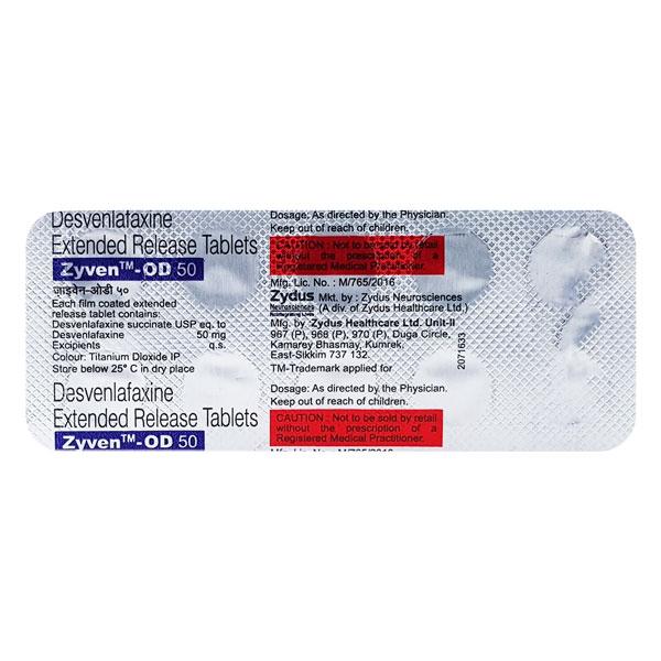 Zyven OD 50mg Tablet 10'S : Price, Uses, Side Effects | Netmeds