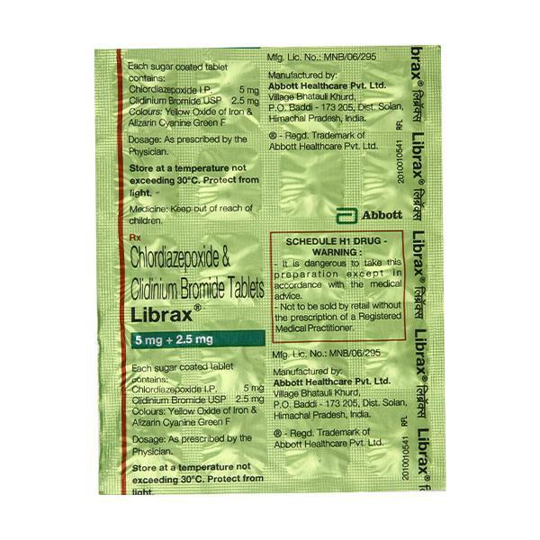 Librax 2.5/5mg Tablet 10'S - Price, Uses, Side Effects, and Substitutes ...