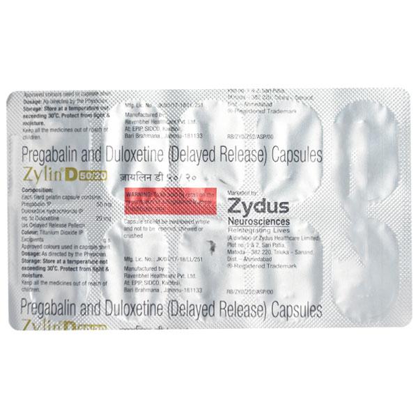 ZYLIN D 50/20 Capsule 10's Price, Uses, Side effects, Substitutes | Netmeds