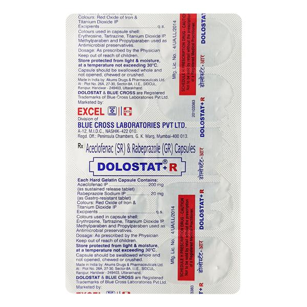 DOLOSTAT+ R Capsule 10's Price, Uses, Side effects, Substitutes | Netmeds