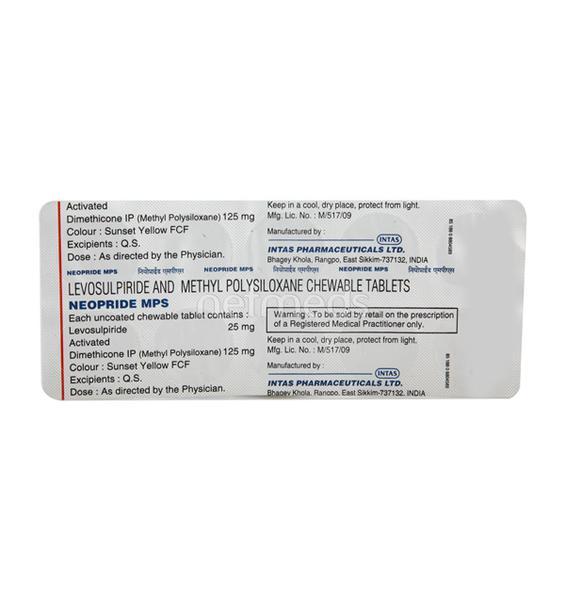 Neopride MPS Tablet 10'S Price, Uses, Side effects, Substitutes | Netmeds