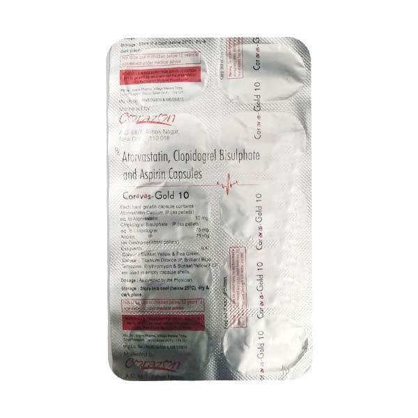 CORAVAS GOLD 10 Capsule 10's Price, Uses, Side effects, Substitutes ...