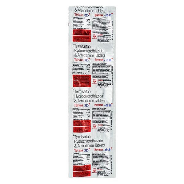 Telvas 3D 40mg Tablet 10'S : Price, Uses, Side Effects | Netmeds