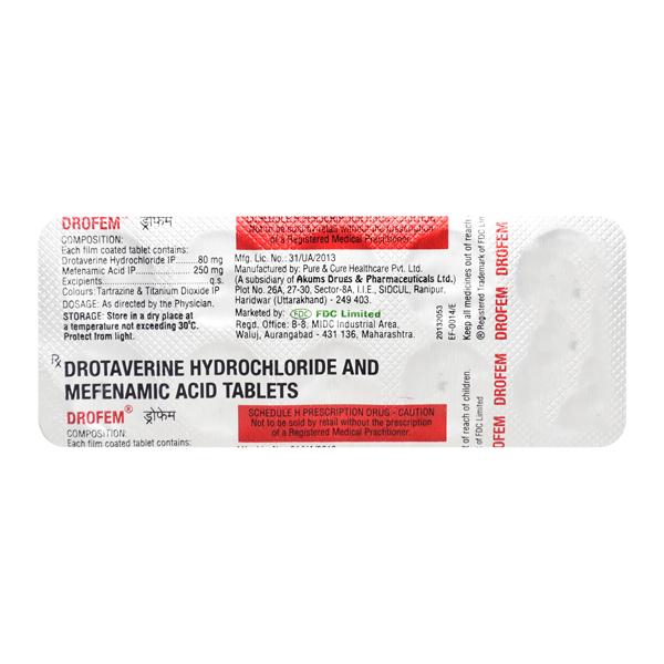 Buy Drofem Tablet 10'S Online at Upto 25% OFF | Netmeds