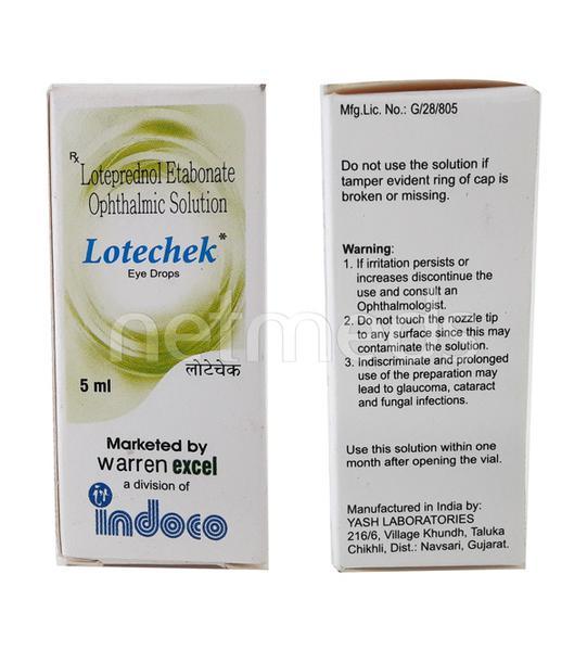 Lotechek Eye Drops 5ml Price, Uses, Side effects, Substitutes | Netmeds