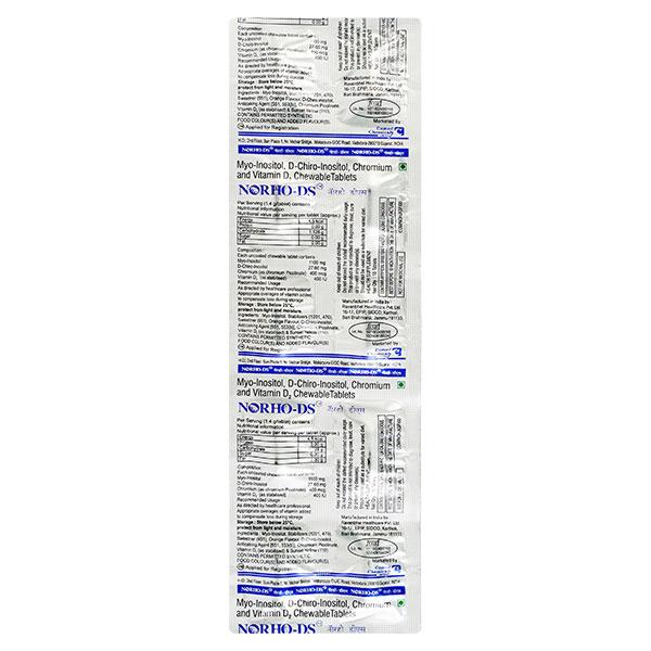 NORHO DS Chewable Tablet 10's Price, Uses, Side effects, Substitutes ...