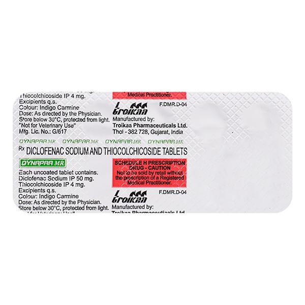 Dynapar MR Tablet 10'S Price, Uses, Side effects, Substitutes | Netmeds