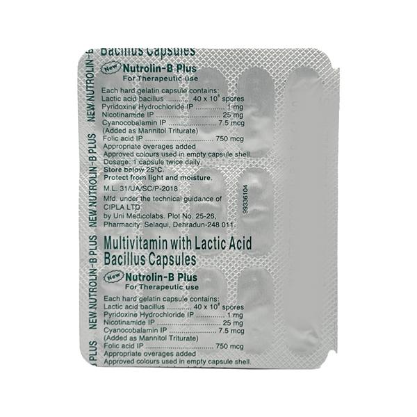 Nutrolin B Plus New Capsule 15'S - Price, Uses, Side Effects | Netmeds