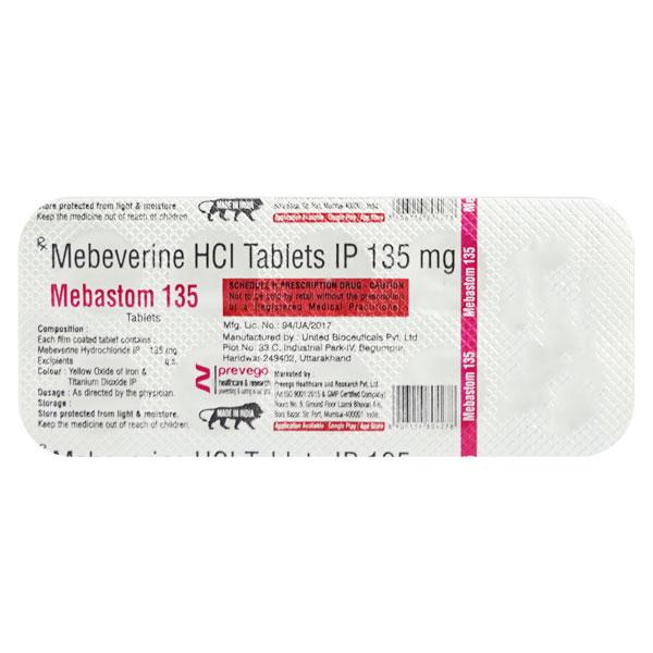 Buy MEBASTOM 135 Tablet 10's Online at Upto 25% OFF | Netmeds