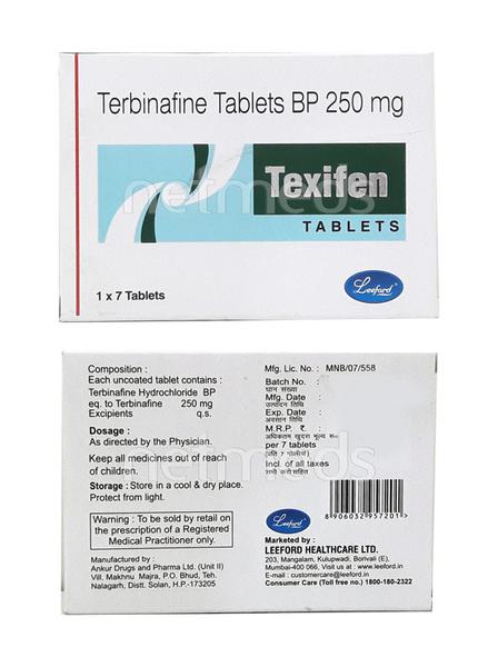 Texifen 250mg Tablet 7'S Price, Uses, Side effects, Substitutes | Netmeds
