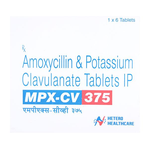 MPX CV 375mg Tablet 6'S Price, Uses, Side effects, Substitutes | Netmeds