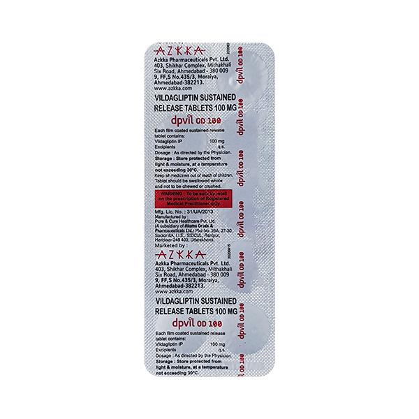 DPVIL OD 100 Tablet 10's : Price, Uses, Side Effects | Netmeds