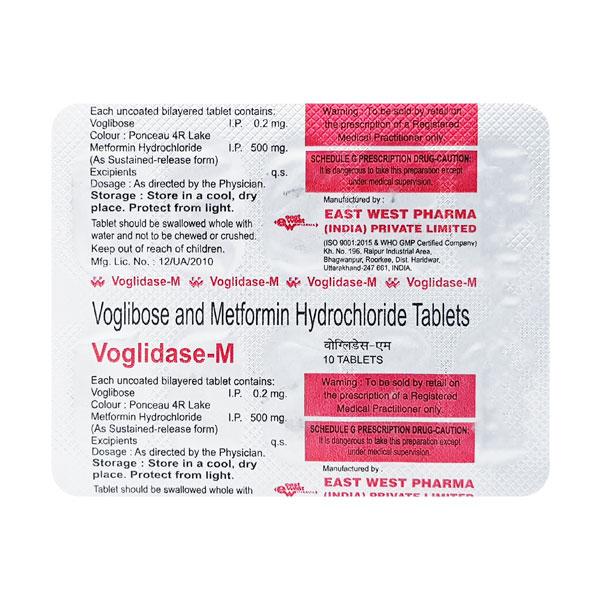 Voglidase M Tablet 10'S : Uses, Side Effects, Price | Netmeds