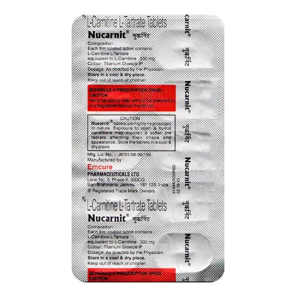 Nucarnit Tablet 10'S : Price, Uses, Side Effects | Netmeds