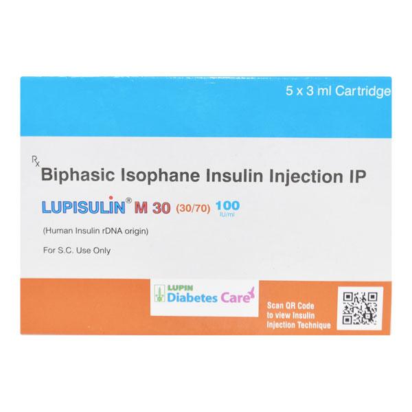 Lupisulin M30 30/70 100IU Cartridge 5X3ml : Uses, Side Effects, Price ...