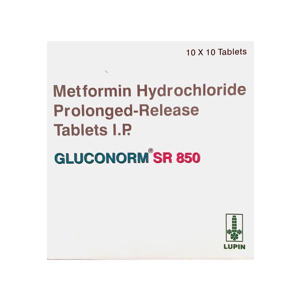 Gluconorm SR 850mg Tablet 10'S : Price, Uses, Side Effects | Netmeds