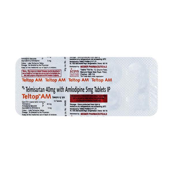 TELTOP AM 40mg Tablet 10's : Price, Uses, Side Effects | Netmeds