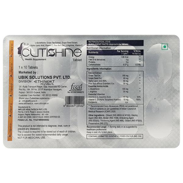 Buy Cutishine Tablet 10'S Online at Upto 25% OFF | Netmeds