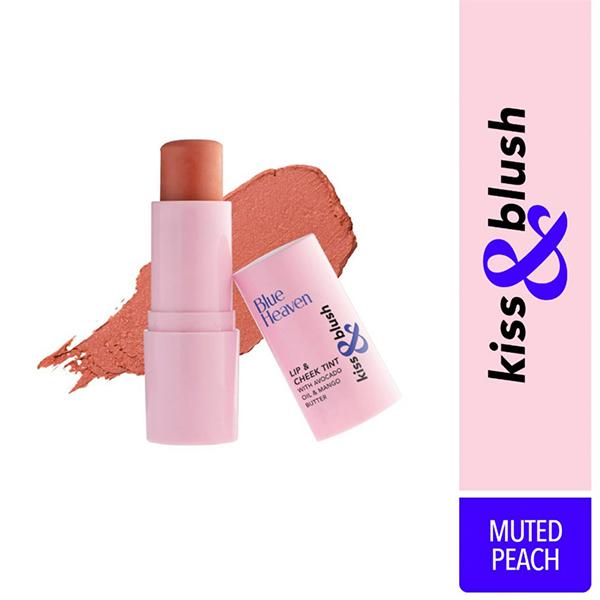 Buy Blue Heaven Kiss & Blush Lip And Cheek Tint, Muted Peach 9 gm ...