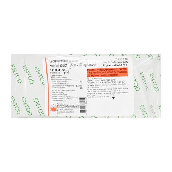 DUOHALE Respules 5X2.5ml Price, Uses, Side effects, Substitutes | Netmeds