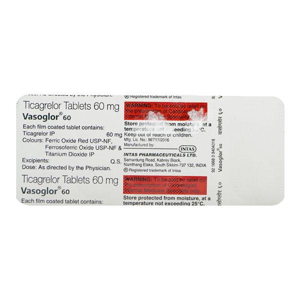 VASOGLOR 60 Tablet 10's Price, Uses, Side effects, Substitutes | Netmeds