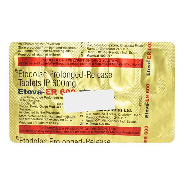 Etova ER 600mg Tablet 10'S - Price, Uses, Side Effects | Netmeds