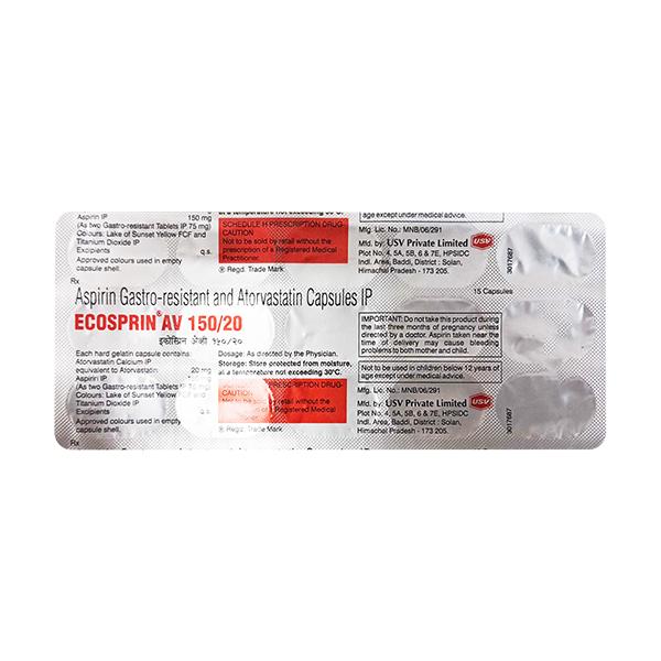 ECOSPRIN AV 150/20 Capsule 15's