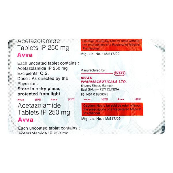 Avva 250mg Tablet 10'S Price, Uses, Side effects, Substitutes | Netmeds