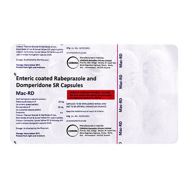 MAC RD Capsule 10'S - Price, Uses, Side Effects | Netmeds