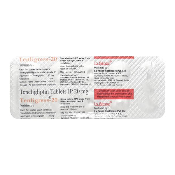 Tenligress 20mg Tablet 10'S : Price, Uses, Side Effects | Netmeds