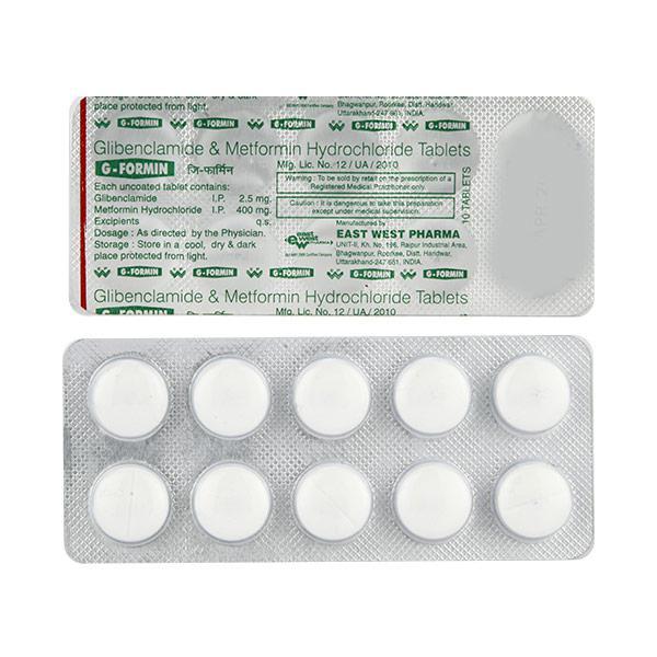 Buy G Formin Tablet 10'S Online at Upto 25% OFF | Netmeds