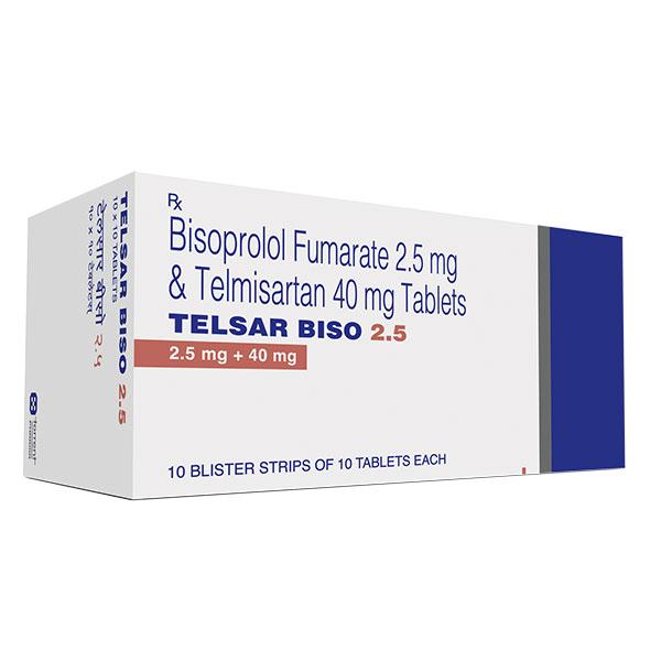 TELSAR BISO 2.5 Tablet 10's : Price, Uses, Side Effects | Netmeds