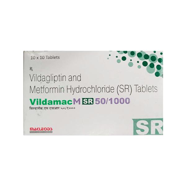 Buy VILDAMAC M SR 50/1000 Tablet 10's Online at Upto 25% OFF | Netmeds