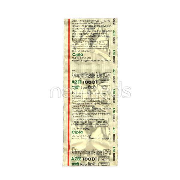 Buy Azee DT 100mg Tablet 3'S Online at Upto 25% OFF | Netmeds