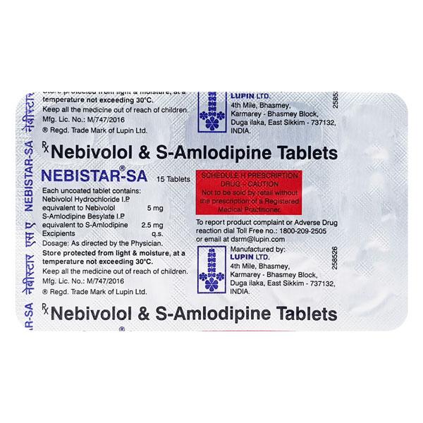 Nebistar SA Tablet 15'S : Price, Uses, Side Effects | Netmeds