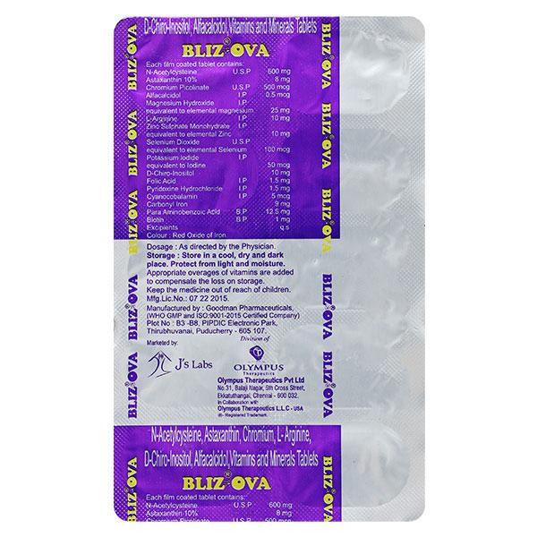 Buy BLIZ OVA Tablet 10's Online at Upto 25% OFF | Netmeds