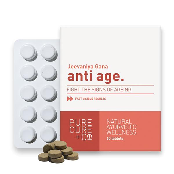 Buy Pure Cure+Co. Jeevaniya Gana Anti Age Tablets 60's Online at ...