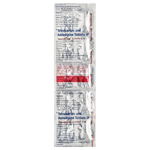 Telmidil AM Tablet 10'S : Price, Uses, Side Effects | Netmeds