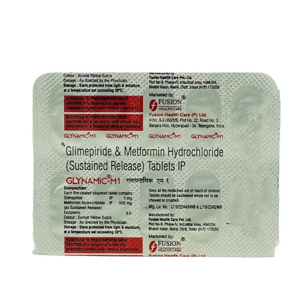 Glynamic M 1Mg Tablet 10's : Price, Uses, Side Effects | Netmeds