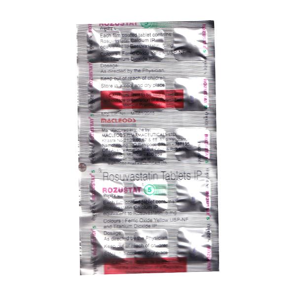 Buy ROZUSTAT 5 Tablet 15's Online at Upto 25% OFF | Netmeds
