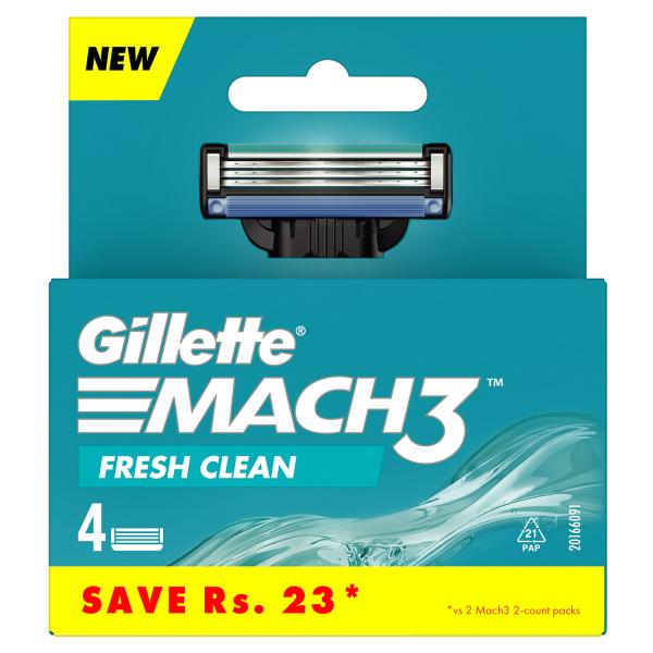 Buy Gillette Mach 3 Cartridge 4's Online at Discounted Price | Netmeds