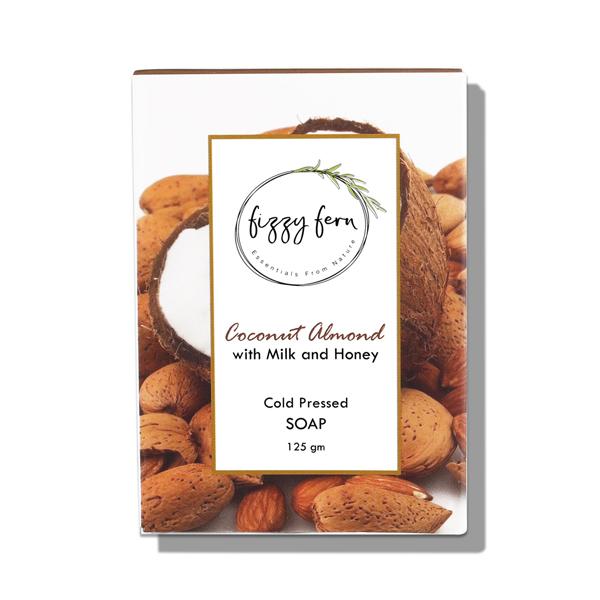Buy Fizzy Fern Cold Pressed Soap - Coconut Almond with Milk & Honey 125 ...